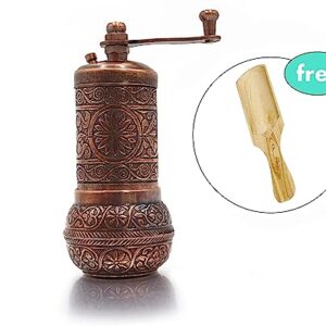 Küchengeräte Decorative Black Pepper & Coffee Grinder Refillable Turkish Spice Mill with Adjustable Coarseness - Manual Pepper Mill with Handle - Spice Grinder Metal with Hand Crank - Best Gift Idea