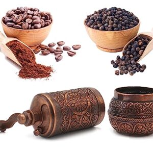 Küchengeräte Decorative Black Pepper & Coffee Grinder Refillable Turkish Spice Mill with Adjustable Coarseness - Manual Pepper Mill with Handle - Spice Grinder Metal with Hand Crank - Best Gift Idea