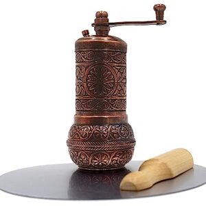 Küchengeräte Decorative Black Pepper & Coffee Grinder Refillable Turkish Spice Mill with Adjustable Coarseness - Manual Pepper Mill with Handle - Spice Grinder Metal with Hand Crank - Best Gift Idea