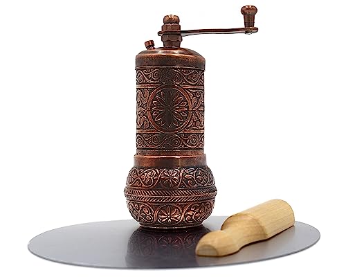 Küchengeräte Decorative Black Pepper & Coffee Grinder Refillable Turkish Spice Mill with Adjustable Coarseness - Manual Pepper Mill with Handle - Spice Grinder Metal with Hand Crank - Best Gift Idea