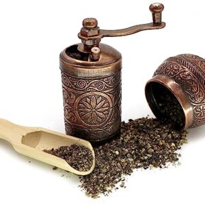 Küchengeräte Decorative Black Pepper & Coffee Grinder Refillable Turkish Spice Mill with Adjustable Coarseness - Manual Pepper Mill with Handle - Spice Grinder Metal with Hand Crank - Best Gift Idea