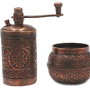 Küchengeräte Decorative Black Pepper & Coffee Grinder Refillable Turkish Spice Mill with Adjustable Coarseness - Manual Pepper Mill with Handle - Spice Grinder Metal with Hand Crank - Best Gift Idea