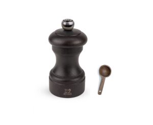 peugeot bistro 4-inch pepper mill gift set, chocolate - with scoop