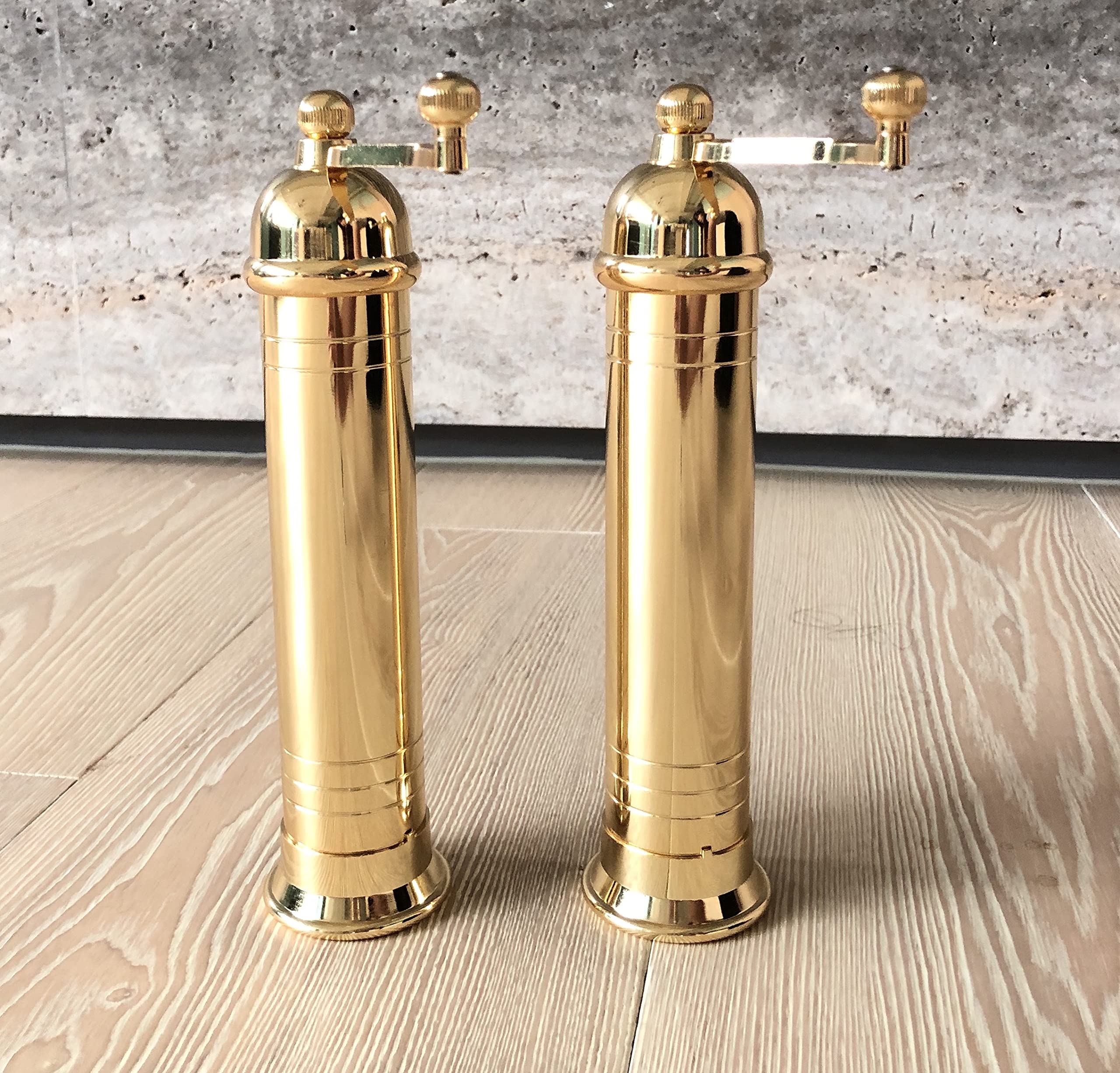 All Splendid Greek Gold Pepper Salt Grinder Greece Golden Pepper Salt Mills Stainless Steel