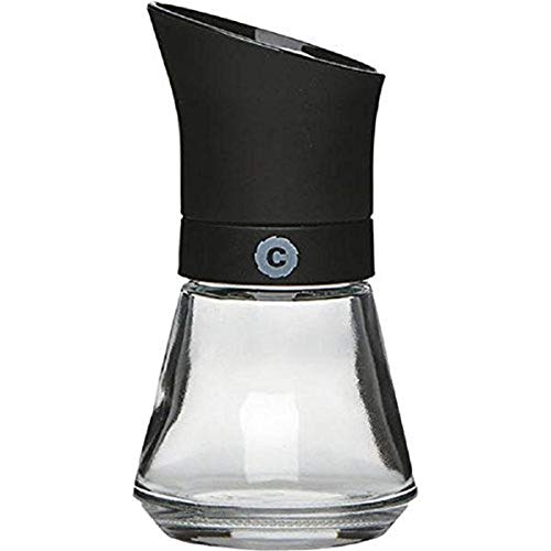 CRUSHGRIND Kala Mill with Ceramic Grinder for Salt Pepper and Spices Danish Designed, 5", Black