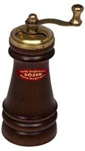 tarihi değirmenci sözen 5" handmade manual wooden pepper mill grinder portable hand crank gourmet