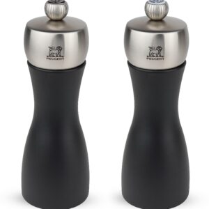 Peugeot Fidji 6 inch Black Matte Salt/Pepper Mill Set