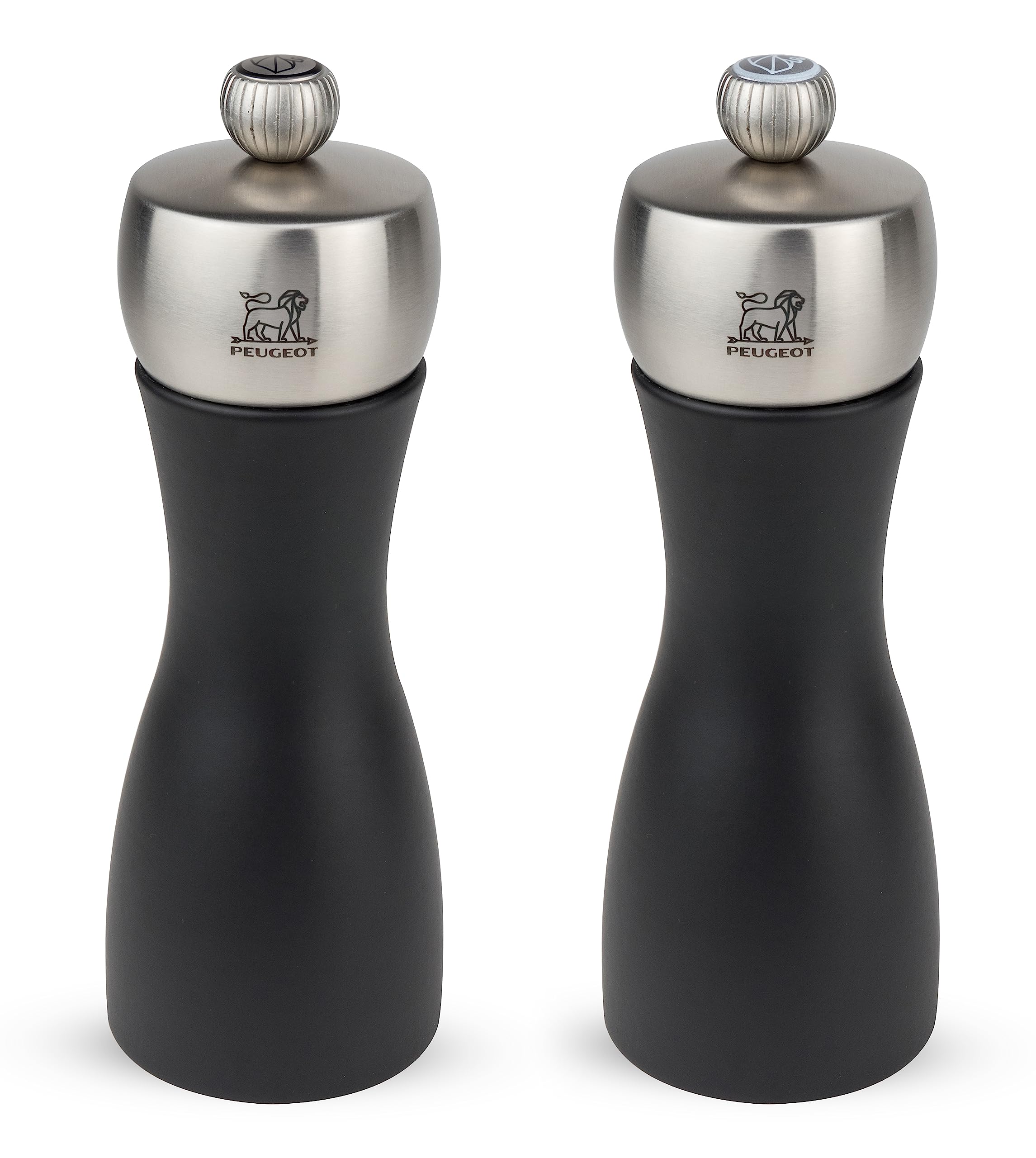 Peugeot Fidji 6 inch Black Matte Salt/Pepper Mill Set