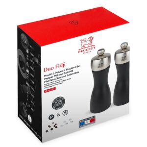 Peugeot Fidji 6 inch Black Matte Salt/Pepper Mill Set