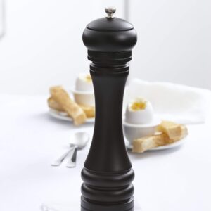 Trudeau Black Seville Pepper Mill Wood, "10"