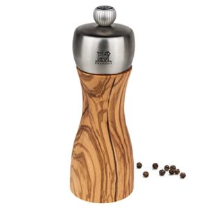 peugeot classic fidji pepper mill, olive wood, 15 cm