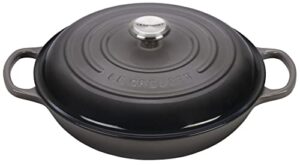 le creuset enameled cast iron signature braiser, 3.5 qt., oyster