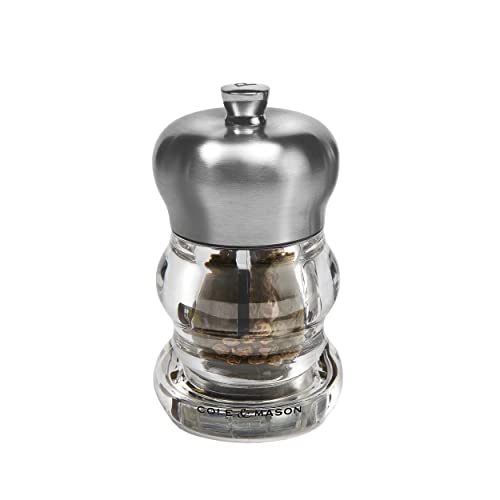 Cole & Mason H307091P Precision Ascot Pepper Mill 100 mm, Transparent/Silver