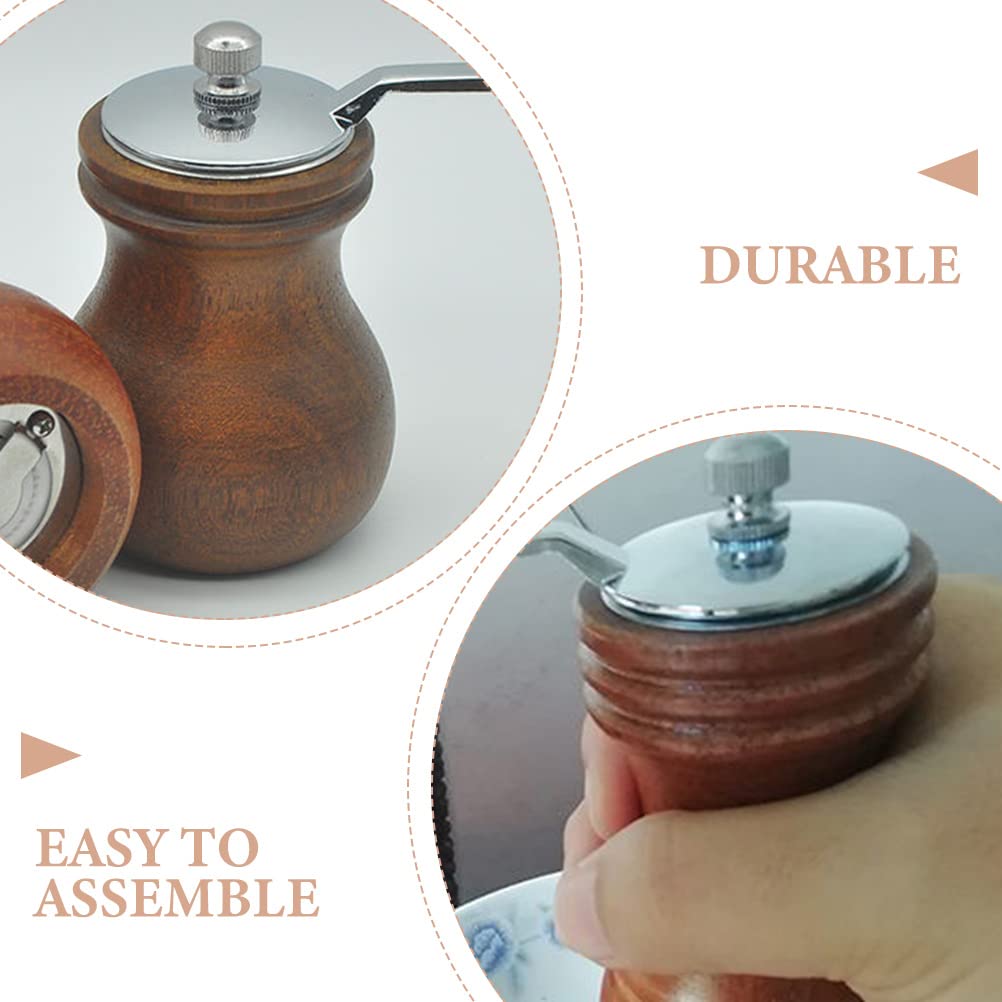 LUOZZY Wooden Manual Pepper Grinder Pepper and Salt Grinder Wood Pepper Grinding Mill Tool for Kitchen - Small