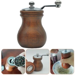 LUOZZY Wooden Manual Pepper Grinder Pepper and Salt Grinder Wood Pepper Grinding Mill Tool for Kitchen - Small