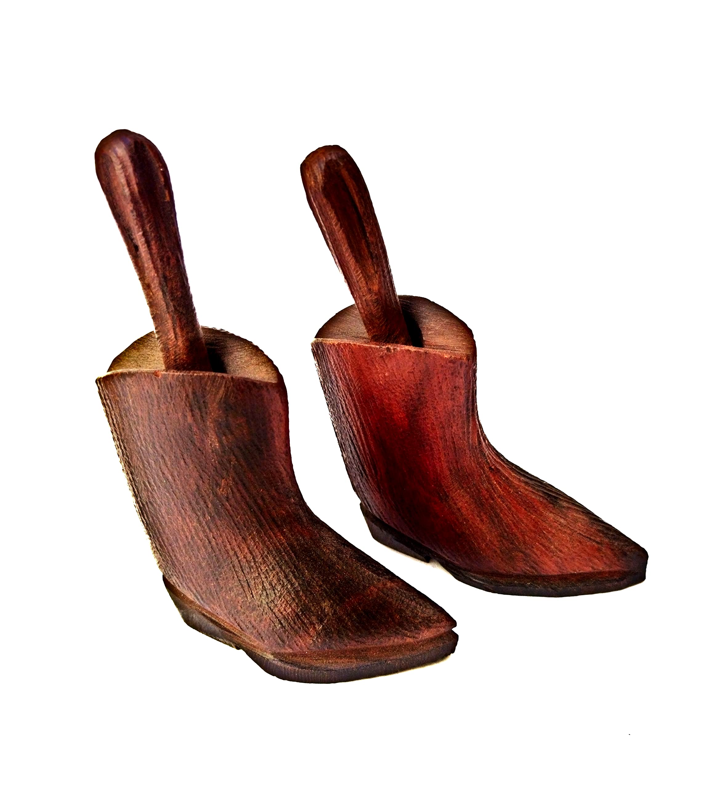 Pepper Mill Wood, Pepper Crusher. Figure Ironwood Handmade for Crush Chiltepin Chili Tepin, Spices or Peppers. Kitchen and Utensil Decor (Boot figure)