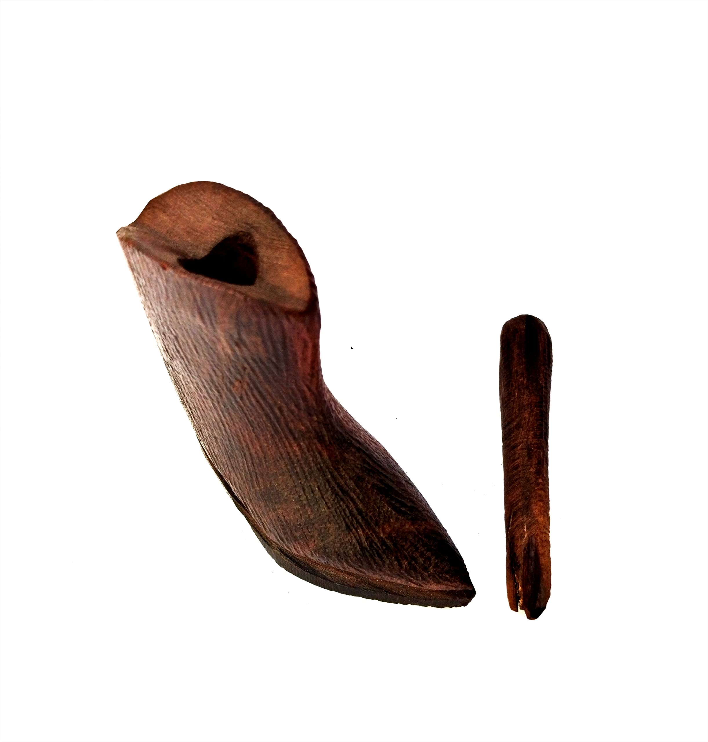 Pepper Mill Wood, Pepper Crusher. Figure Ironwood Handmade for Crush Chiltepin Chili Tepin, Spices or Peppers. Kitchen and Utensil Decor (Boot figure)