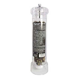 Terramezzo Tall Acrylic Premium Grinder - Mixed Peppercorns 5.3oz - Refillable