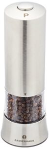 zassenhaus "gera" electric pepper mill, silver