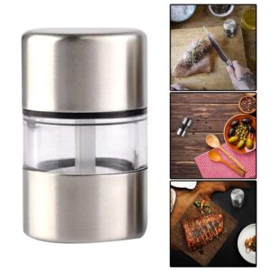 Generic Small Portable and Labor-saving Manual Stainless Steel Ceramic High-grade Sea Salt Pepper Spice Grinding Core Grinder Indoor and Outdoor Kitchen Camping Party