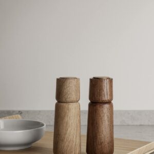 Blomus RO 64267 Salt and Pepper Mill Oak Light