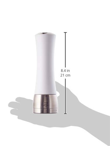 Peugeot Madras Pepper Mill, 8.25-Inch, White Lacquer with Stainless Steel