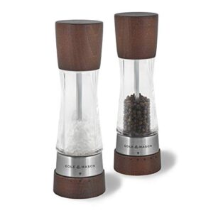 cole & mason h594298g salt and pepper mill, 190mm, forest wood