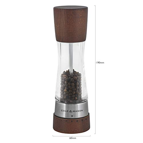 Cole & Mason H594298G Salt and Pepper Mill, 190mm, Forest Wood