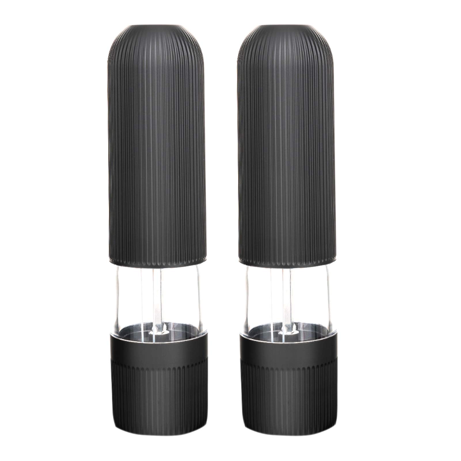 2Pcs Salt and Pepper Electric Grinder Mill Set with Adjustable Coarseness, Battery Powered Electric Salt Pepper Automatic Refillable Mill Grinder