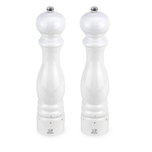 peugeot paris u select white lacquer 12-in pepper and salt mill set