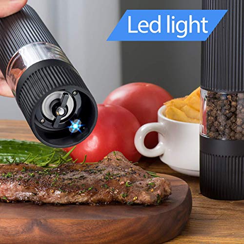 Electric Pepper Grinder Pepper Mill Electric Salt and Pepper Grinder Shakers Automatic Spice Grinder Kitchen Cooking BBQ Tools