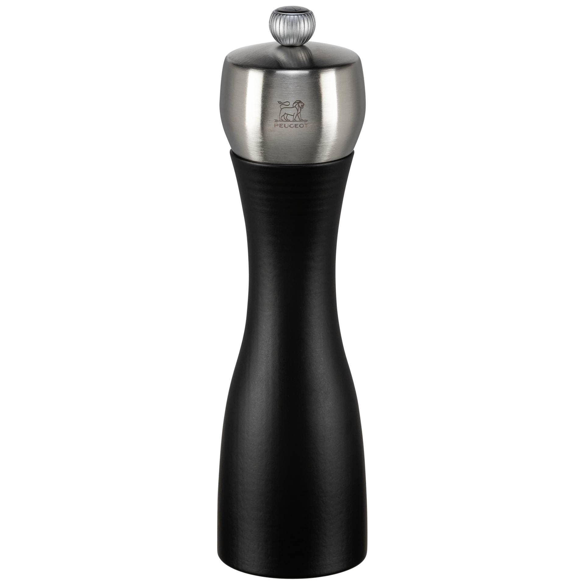 Peugeot Fidji - Pepper Mill - With - Lacquered Wood and Stainless Steel - Black - 20cm