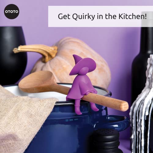 OTOTO Agatha Kitchen Spoon Rest - Spatula Holder and Cooking Spoon Rest for Stove Top and Kitchen Counter - Holder for Ladles, Tongs and Multiple Utensils - Heat-Resistant, BPA-Free Fun Kitchen Gadget