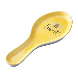 upware melamine spoon rest spoon holder kitchen utensil holders 9.625 inch for kitchen counter dining table (sweet bee)