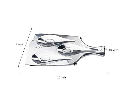 Stainless Spoon Rest,Spoon Rests,Sturdy and Durable Stainless Steel Spoon Rests for Kitchen