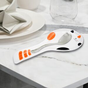 Cat Spoon Rest,Cute Spoon Holder for Stove Top,Spoon Rest Ceramic for Kitchen Counter (Color)