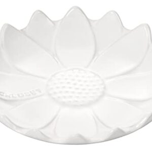 Le Creuset Stoneware Flower Figural Spoon Rest, White