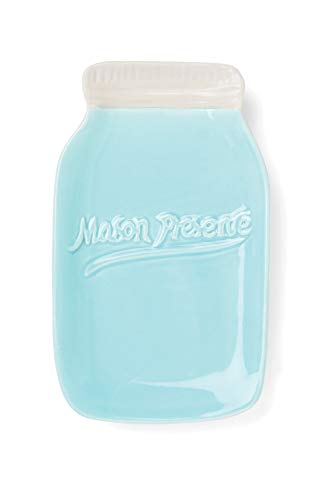 Fox Run Ceramic Mason Jar Spoon Rest, Blue