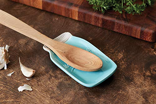 Fox Run Ceramic Mason Jar Spoon Rest, Blue