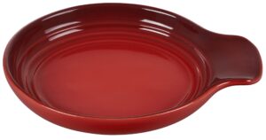 le creuset signature stoneware spoon rest, 6 inches, cerise