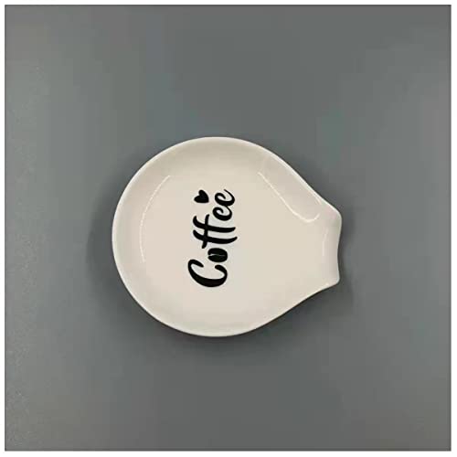 Small Spoon Rest for Coffee Station, Ceramic Coffee Holder for Tea Spoon, Stirring Spoon, Teaspoon, Coffee Stirrers, Coffee Spoon Rest for Kitchen Counter, Mini Porcelain Coffee Bar Accessories