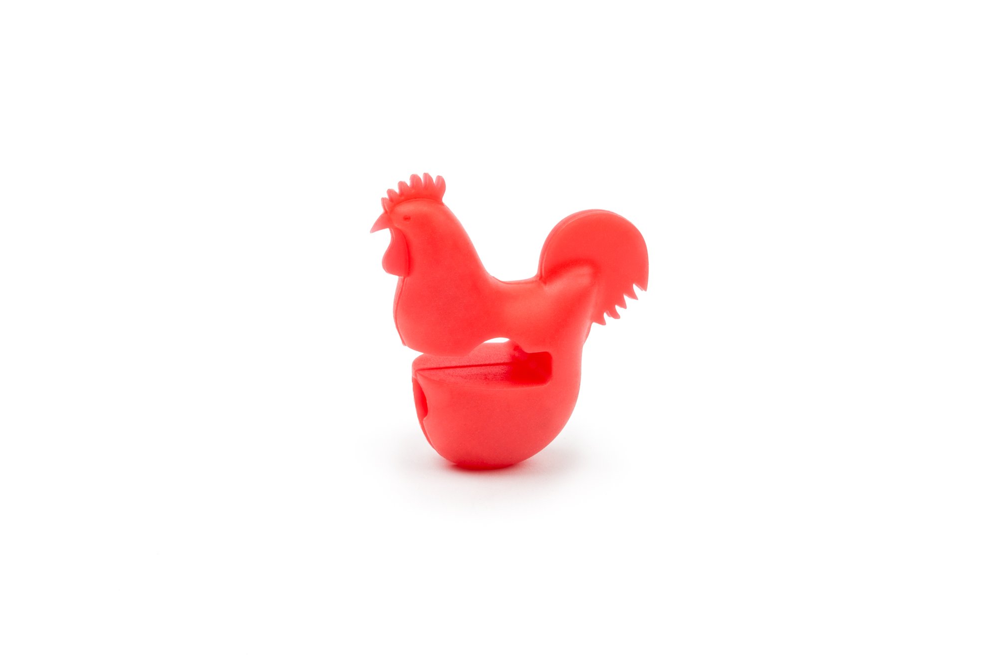 Fox Run 6283 Rooster Pot Clip/Spoon Holder, 1 x 2.75 x 2.75 inches, Red