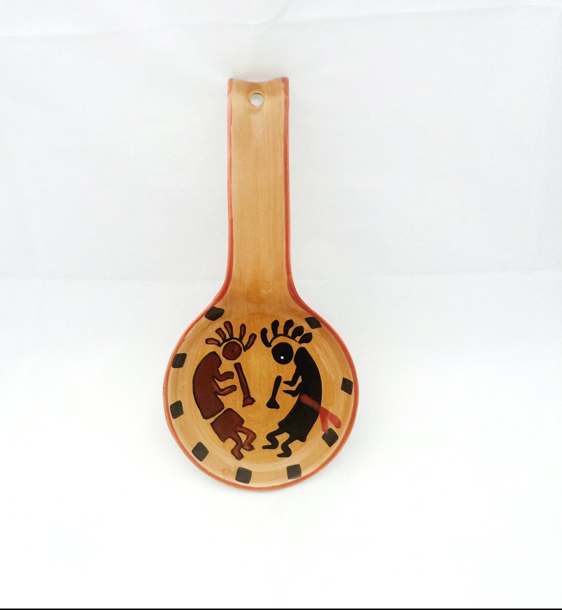 ACK Western Kokopeli Hand Painted Ceramic Collection (Spoon Rest)