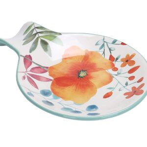 Bico Flower Carnival Ceramic Spoon Rest, House Warming Gift, Dishwasher Safe