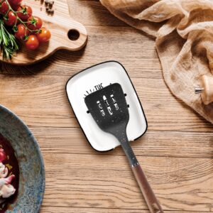 Hvukeke Ceramic Spoon Rest for Kitchen Stove Top Counter, Funny The Secret Ingredient Is Always Love White Spoon Holders for Chef, Mom, Grandma, Modern Farmhouse Kitchen Cute Decor Gift