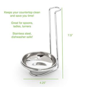 Fox Run Vertical Spoon Holder, 4.75 x 7.5 inches, Stainless Steel