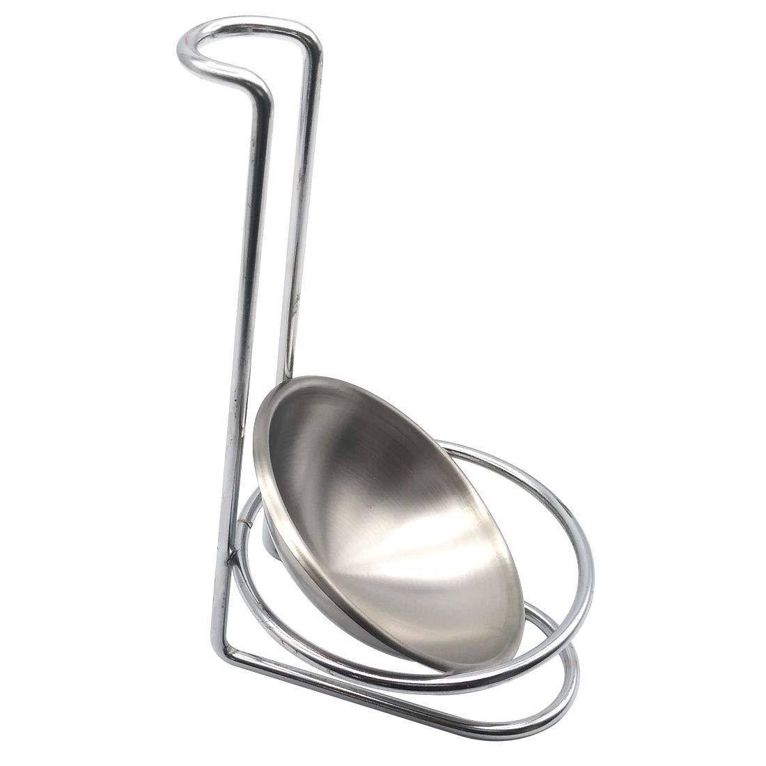 Stainless Steel Spoon Rest Holder,Long Handle Vertical Saving Soup Ladles Holders Ladle Rest Soup Ladle Holder