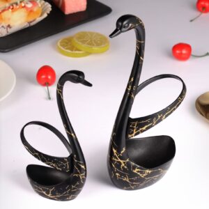 AnSaw Black Swan Bableware Holder Chopstick Rest, Spoon Rest, Knife Rest, Fork Rest Table Decorative (Size Large)