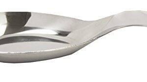 Home Basics Stainless Steel Spoon Rest, Kitchen Spoon Utensil Holder, Dishwasher Safe, Silver