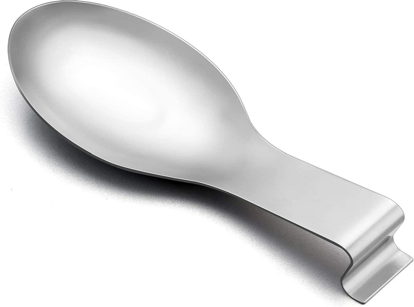 Stainless Steel Spoon Rest,Spoon Holder for Stove Top,Spatula Ladle Holder,Heavy Duty,Utensil Spoon Rest for Kitchen Counter,Dishwasher Safe 3.8 x 9.4 Inch(Silver Color 1PC)